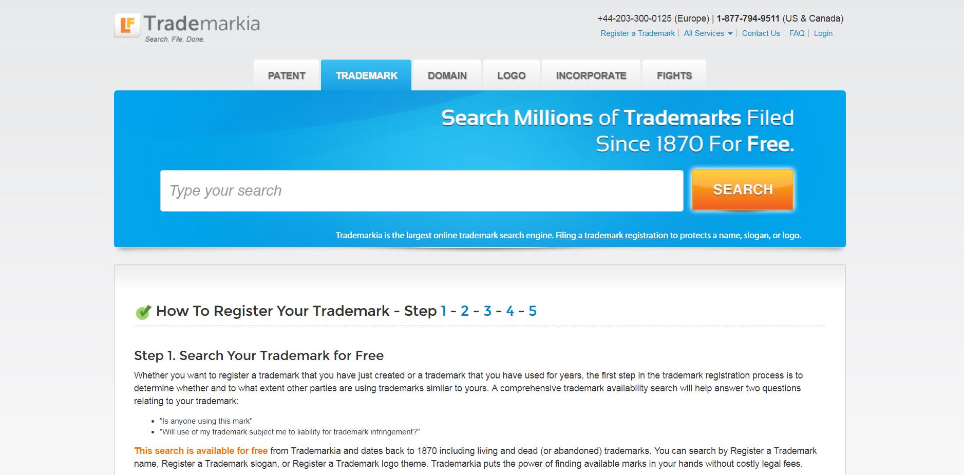 Trademarkia的网址和介绍,有什么功能,服务,优势 - 出海派